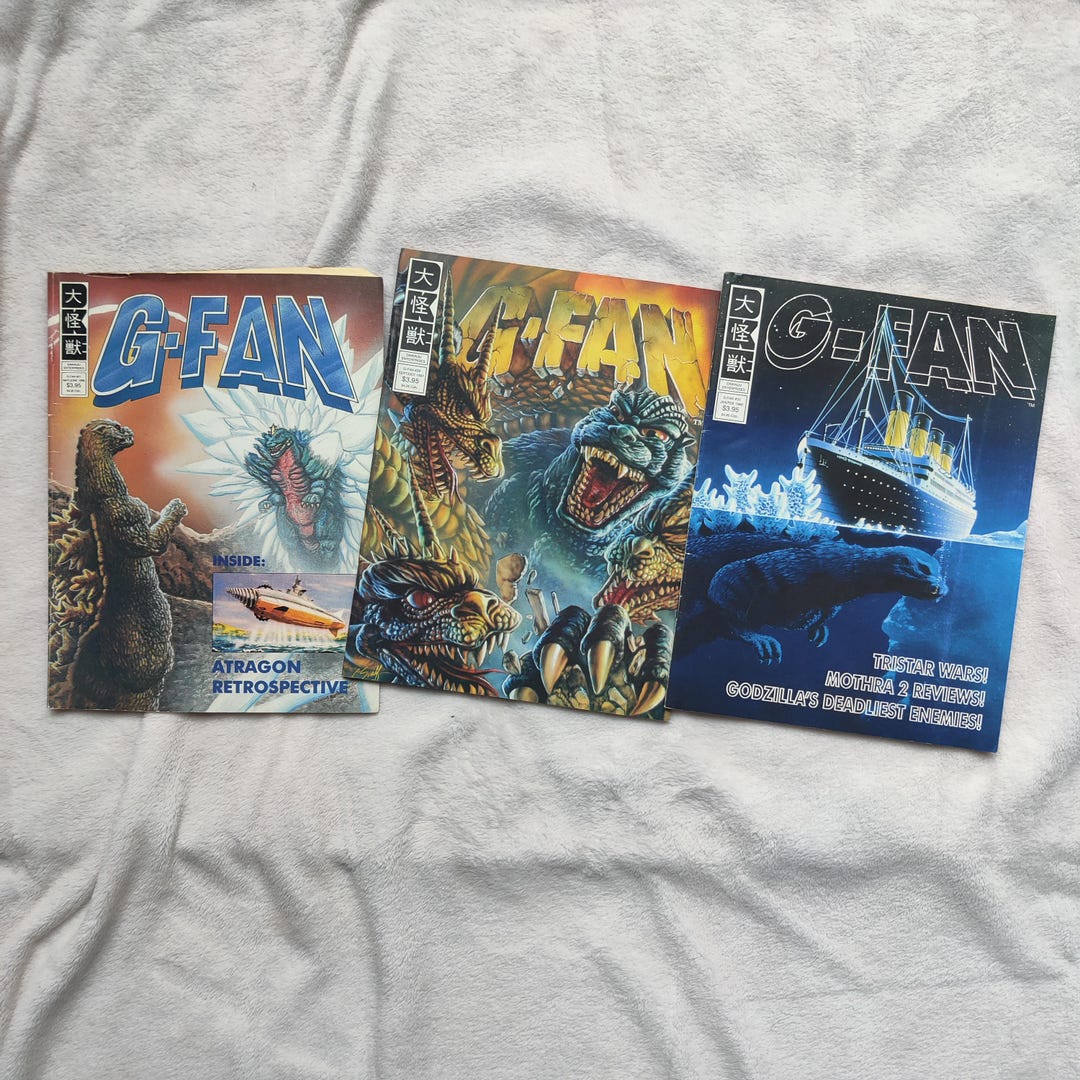 1990s G-fan Magazine Godzilla 3 Issues 21 29 31 Atragon Mothra Tristar ...