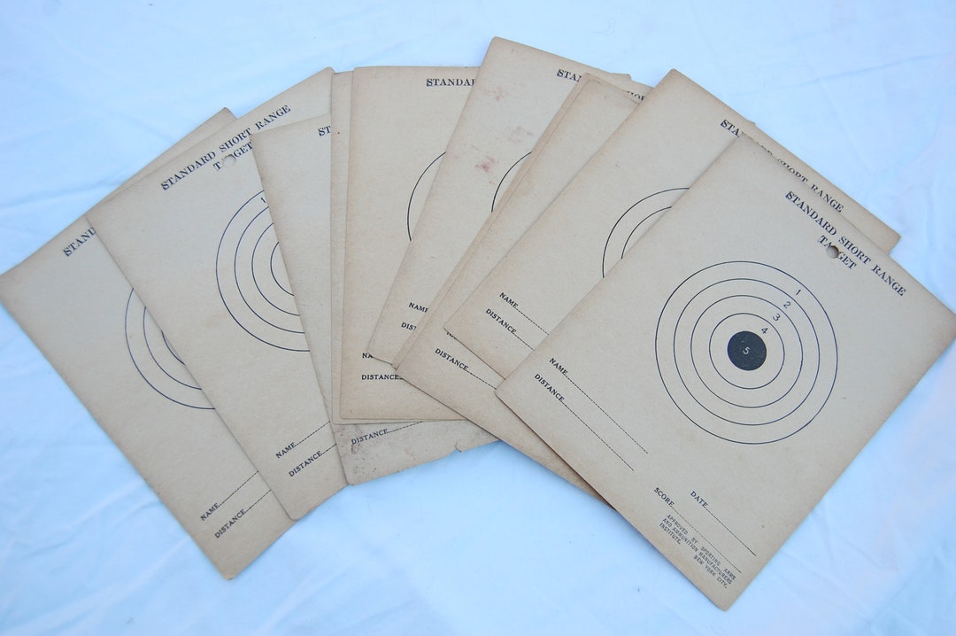 Vintage Paper Targets Standard Short Range Target 11 Sporting Arms and ...