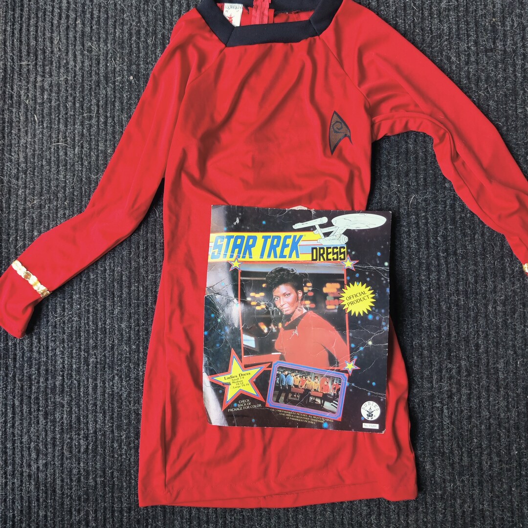 90s Star Trek Nyota Uhura Halloween Costume Red Dress M Rubies Cosplay ...
