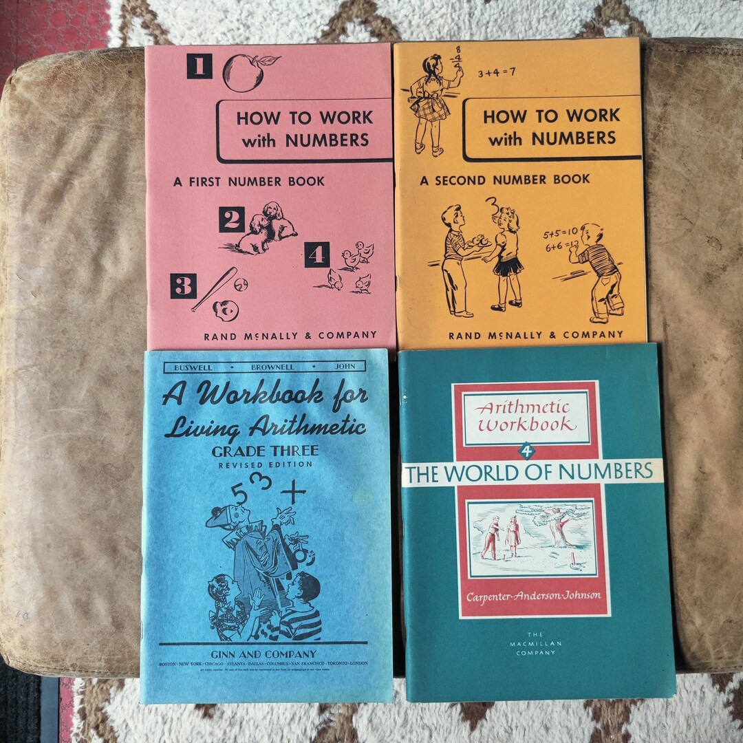 1940s-1950s Homeschool Elementary Math Book Lot 4 Books Unused ...