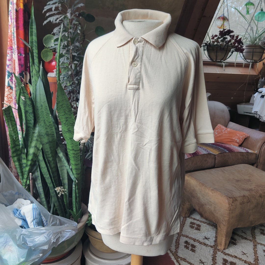 Vintage Bruce Jenner SIM 70s 80s Men's Size M-L Polo Golf Shirt Beige ...