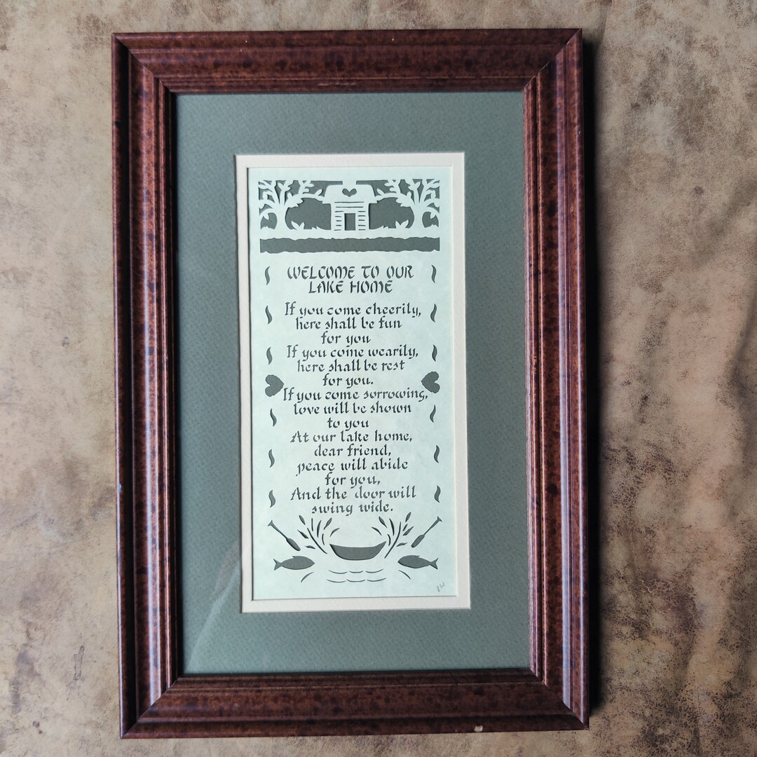 90s Lake Home Scherenschnitte Designs With Scissors Framed Scissor Cut ...
