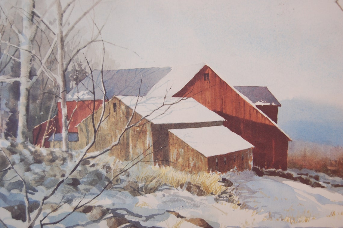 Nancy Taylor Stonington Signed Apple Barn New York Art Expo - Etsy