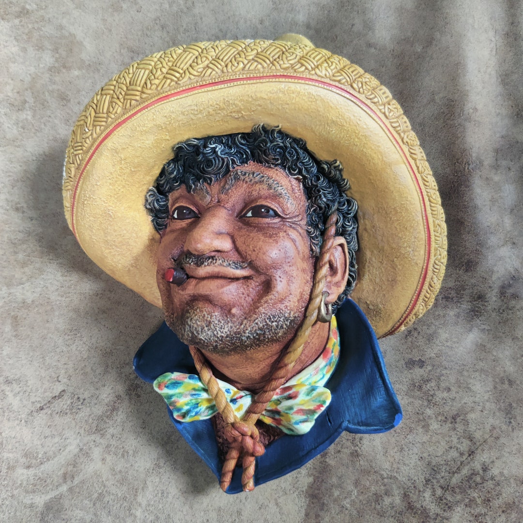Vintage Pancho 1960 Chalkware Head Bossons Congleton England Wall Art ...