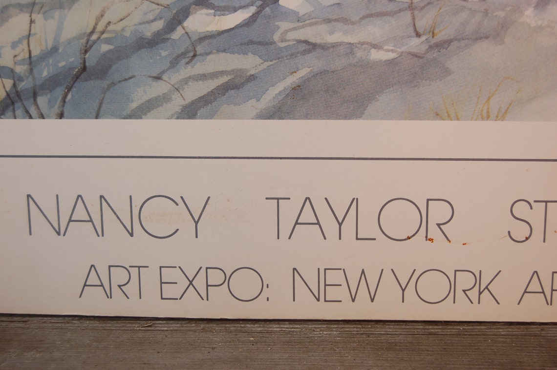 Nancy Taylor Stonington Signed Apple Barn New York Art Expo - Etsy