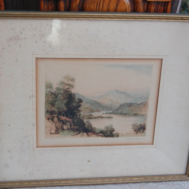 Hand Colored Etching - Etsy
