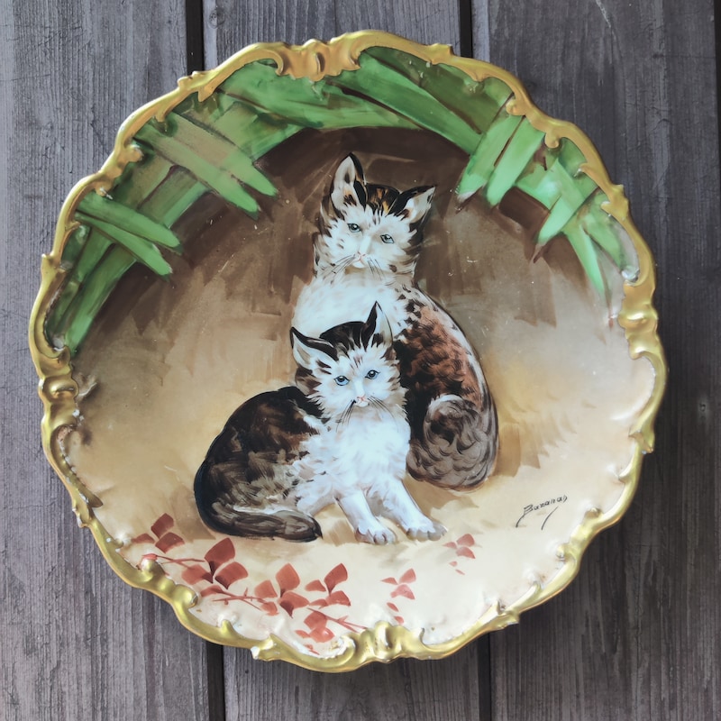 Limoges Cat - Etsy