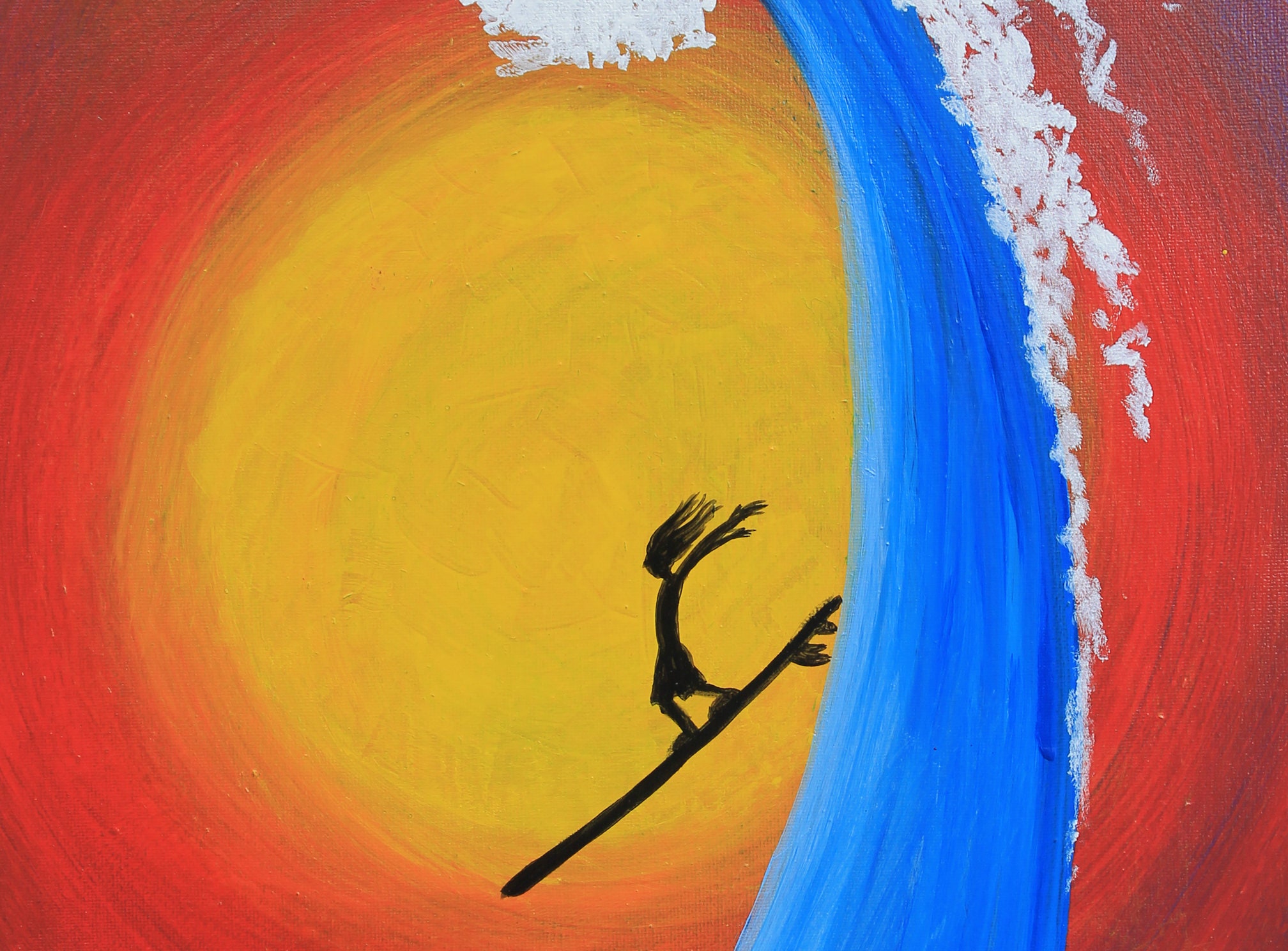The Soul Drop, Surfing Art Print, John Donato, Whimsical surf art ...