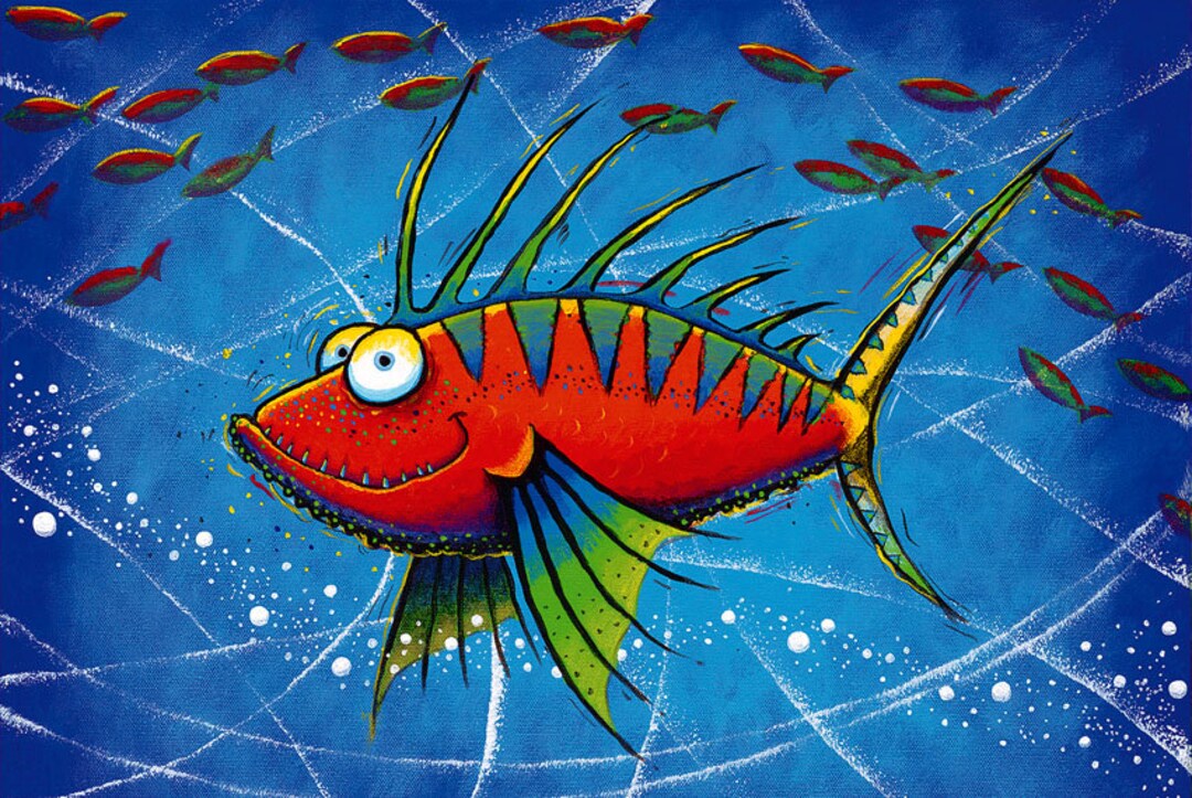 Frankie Fish, by Artist John Donato - Etsy