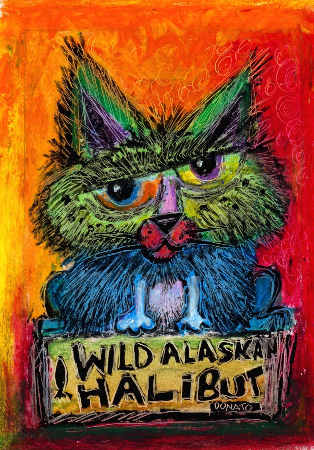 Homer the Cat, by Artist John Donato - Etsy