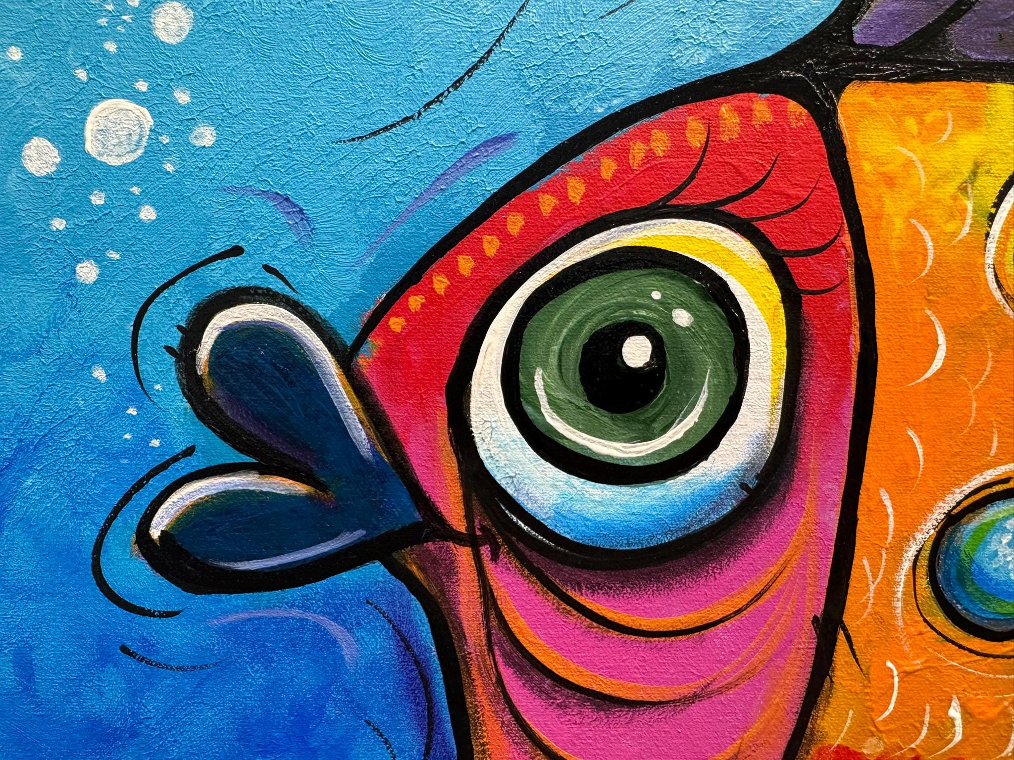 Bubbles the Fish, by Artist John Donato - Etsy