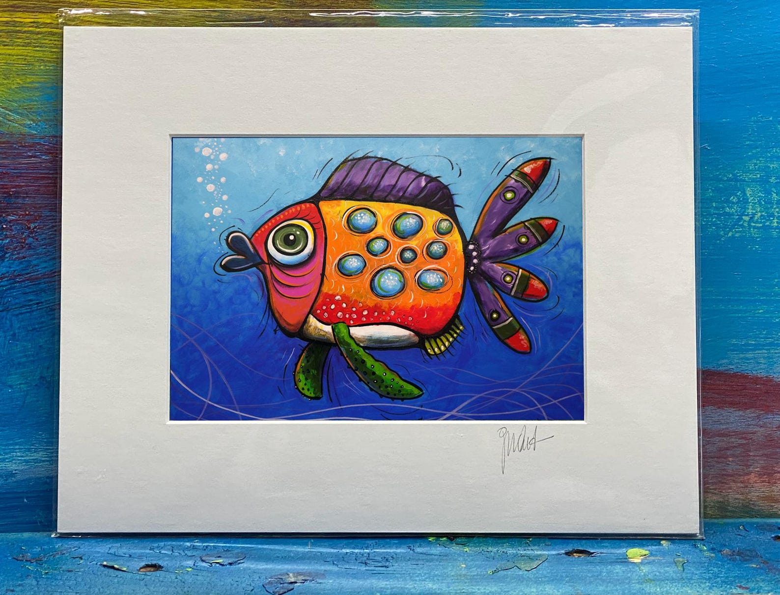 Bubbles the Fish, by Artist John Donato - Etsy