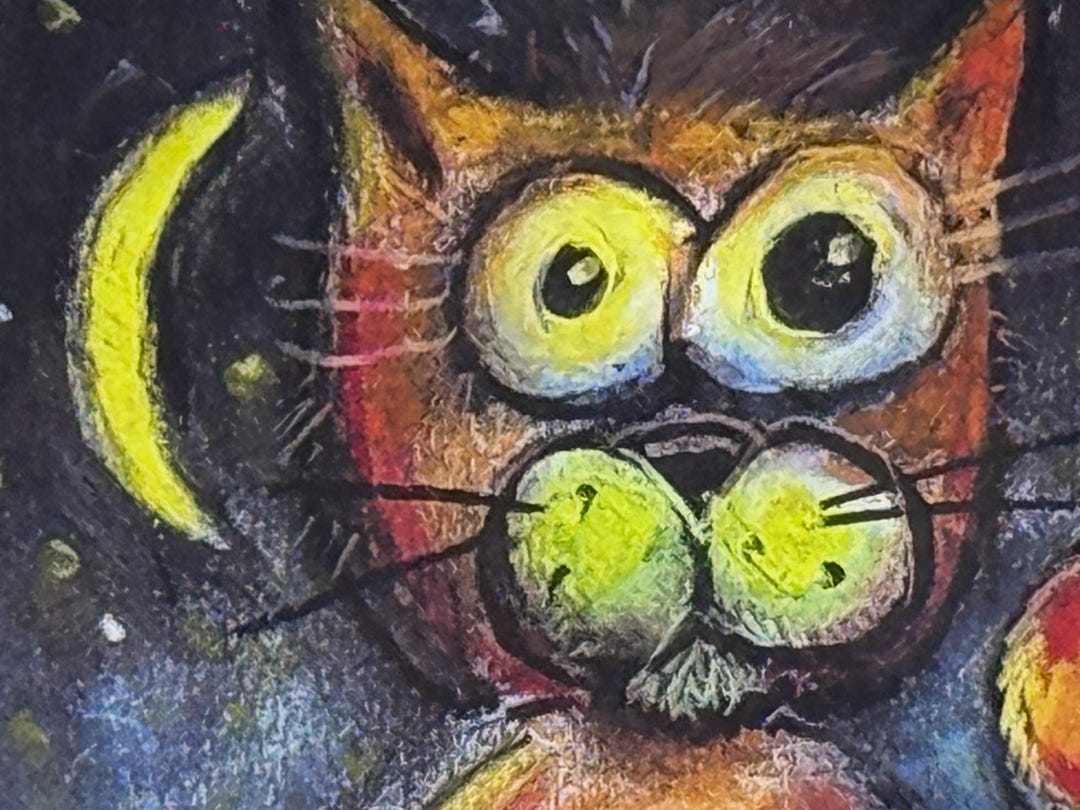 Bones the Cat, by Artist John Donato - Etsy
