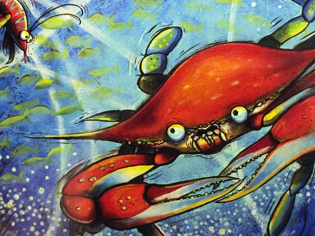 Blue Crab & Shrimp, by Artist John Donato - Etsy