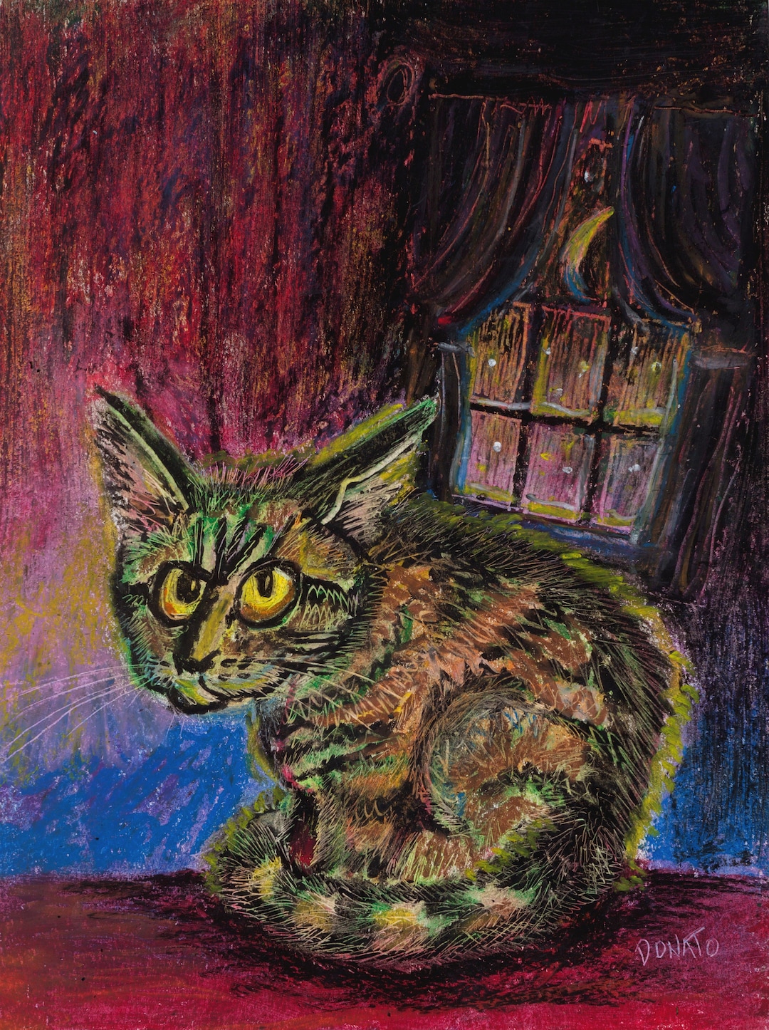 Cat Grumpy Art Print by John Donato - Etsy