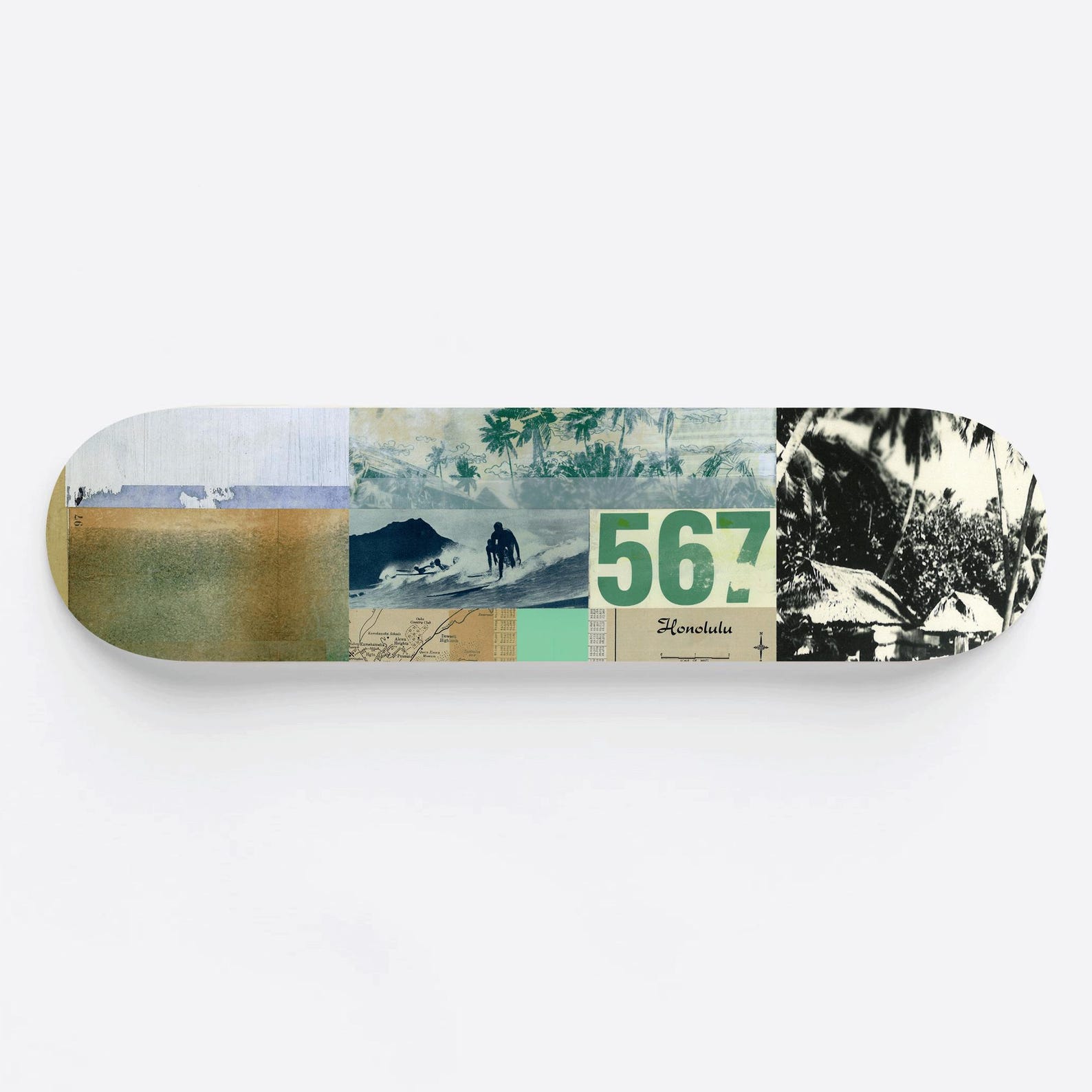 Skateboard, "surf Collage 567", Original Surf Collage Reproduction ...