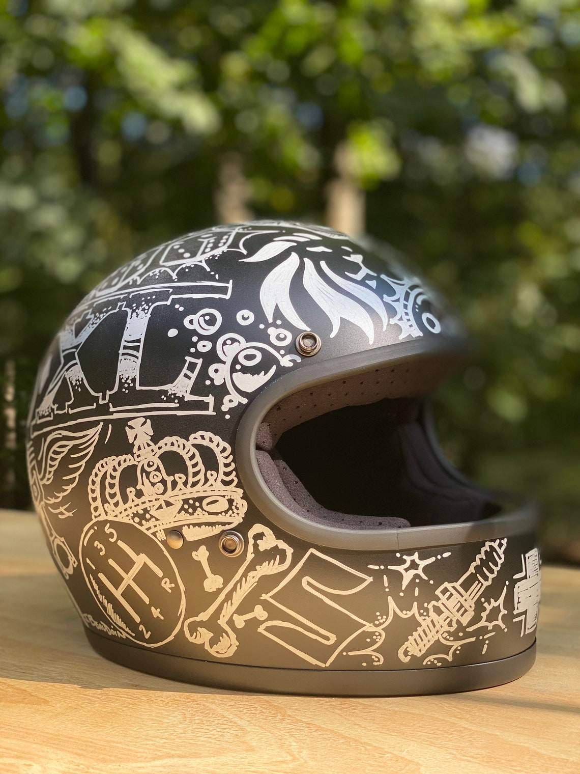 Custom Painted Motorcycle Helmet Designs does NOT Include - Etsy