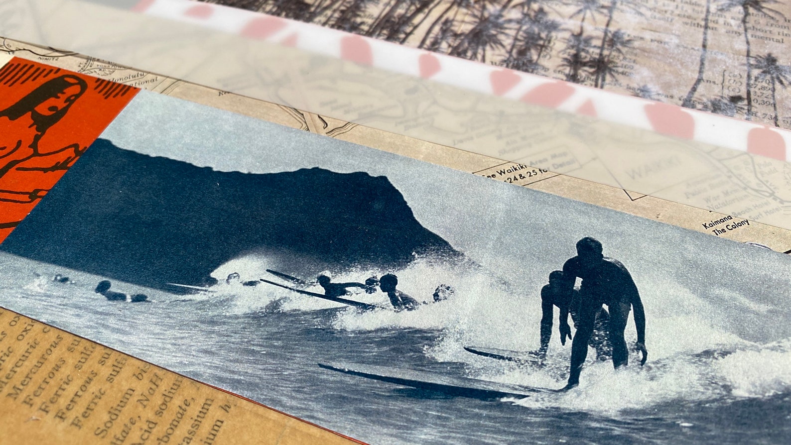 Surf Art Hawaii Giclee Print Waves Ocean Surfing Collage - Etsy