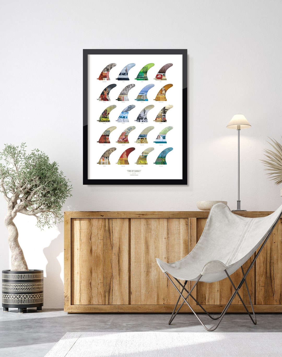 18x24 Print, Fin Collection Poster, Surfboard Fin Art, Giclee Print ...