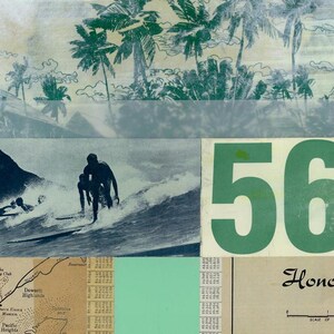 Skateboard, "surf Collage 567", Original Surf Collage Reproduction ...