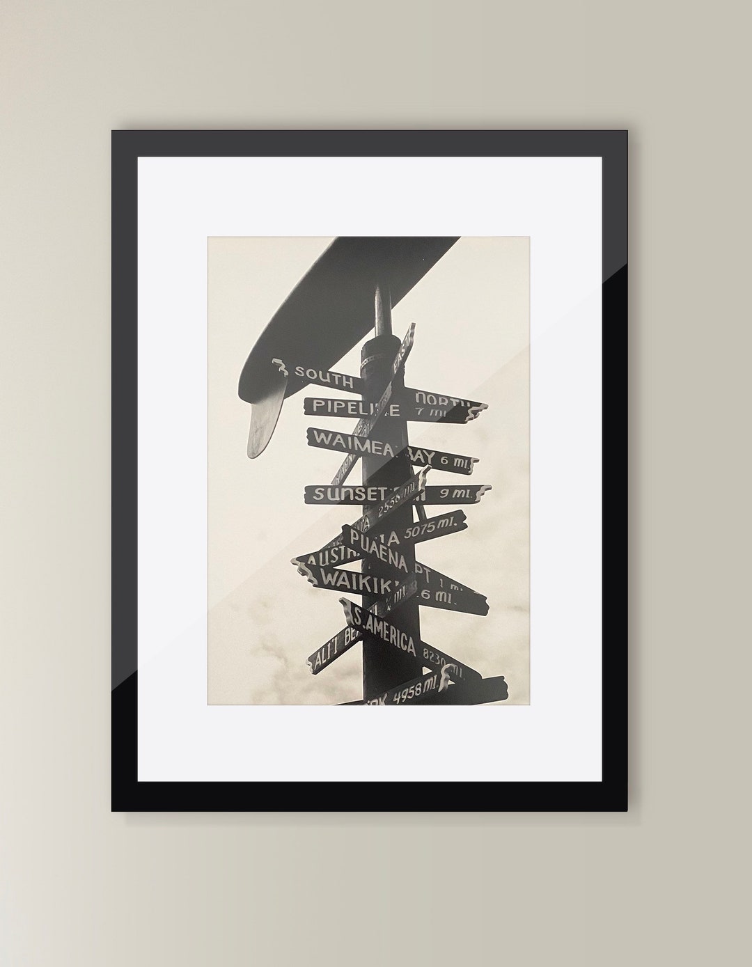 Haleiwa, O'ahu Destinations Sign Photo - Etsy