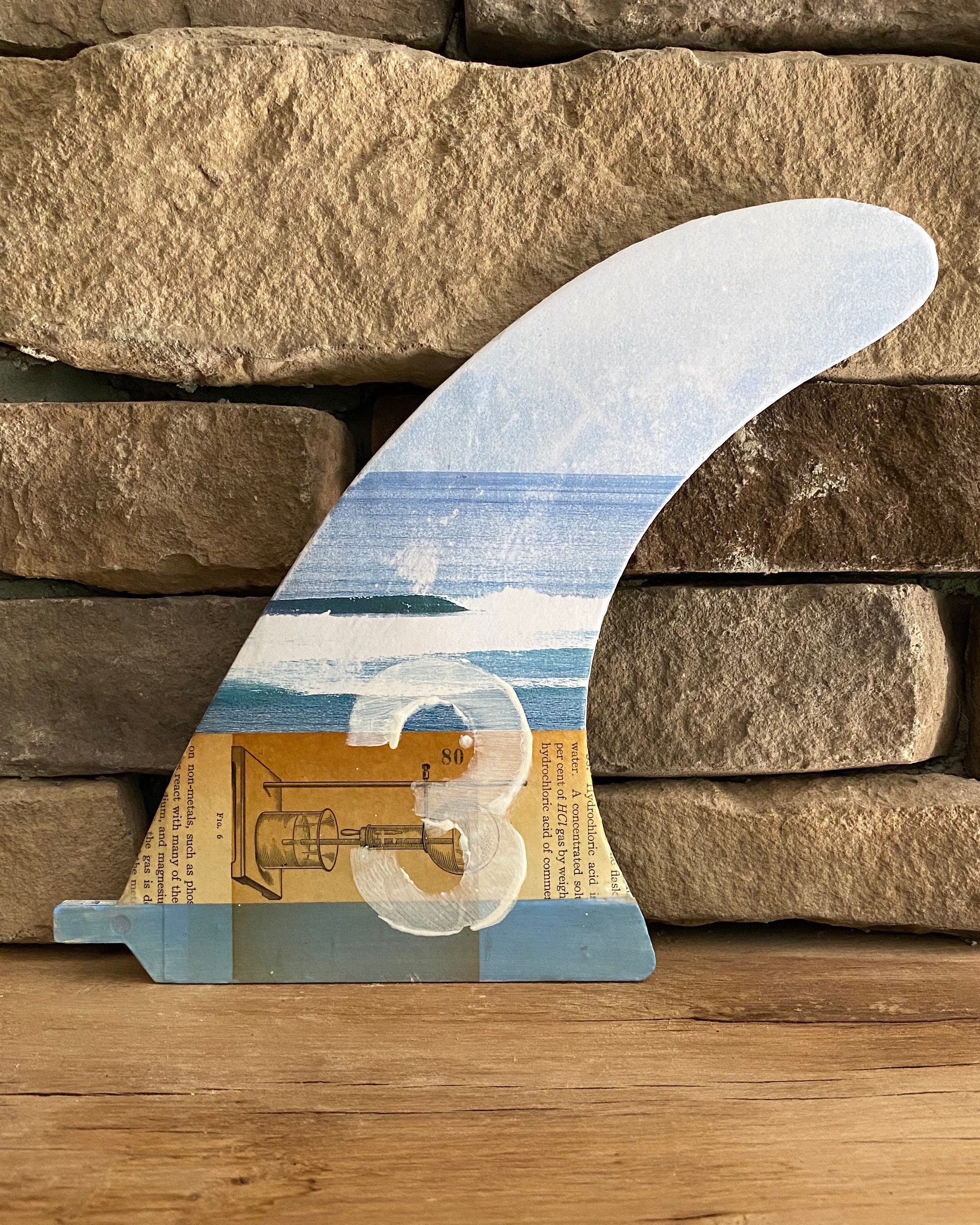 Surf Art Surfboard Fin Collage No. 3 (8inch) North Shore, Tiki ...