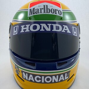 F1 Custom Painted Senna Tribute Helmet formula 1 Red Bull - Etsy