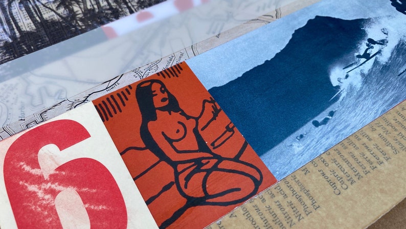 Surf Art Hawaii Giclee Print Waves Ocean Surfing Collage - Etsy