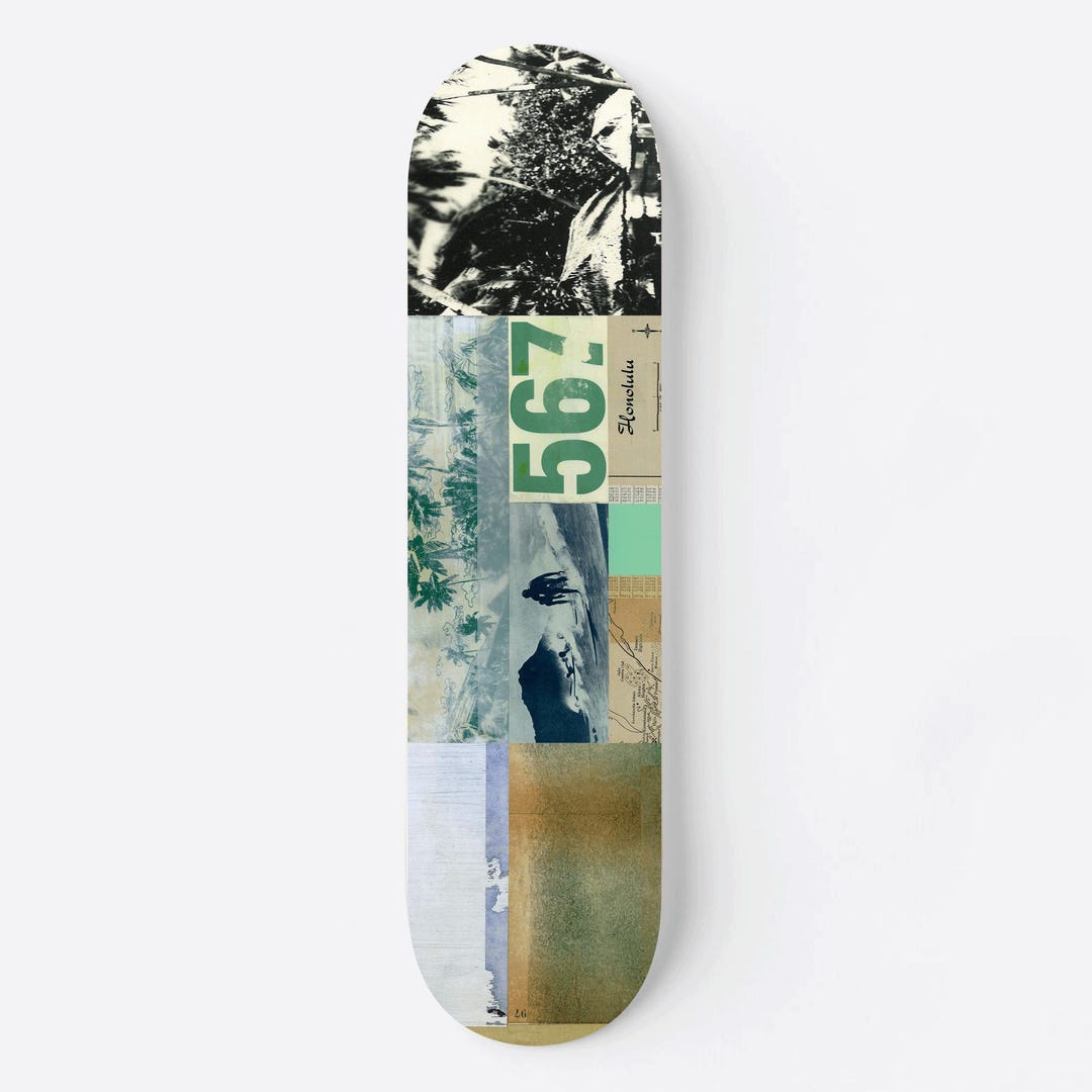 Skateboard, "surf Collage 567", Original Surf Collage Reproduction ...