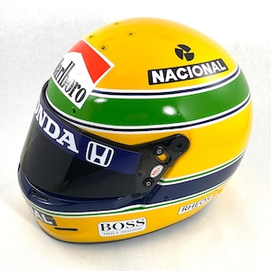 F1 Custom Painted Senna Tribute Helmet, (formula 1, Red Bull ...