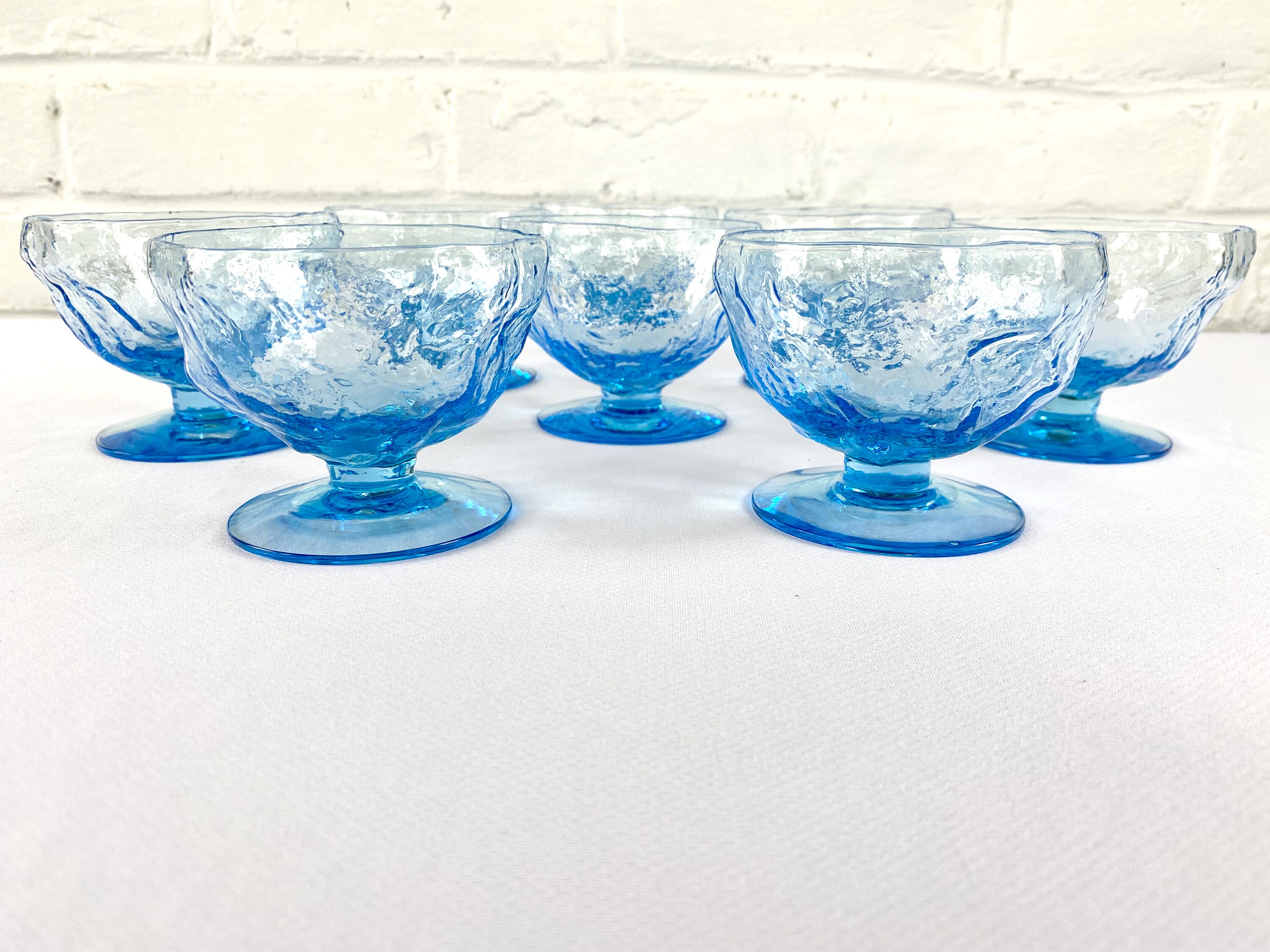 Morgantown Glass Guild Crinkle Pattern Sherbets or Dessert Dishes in ...