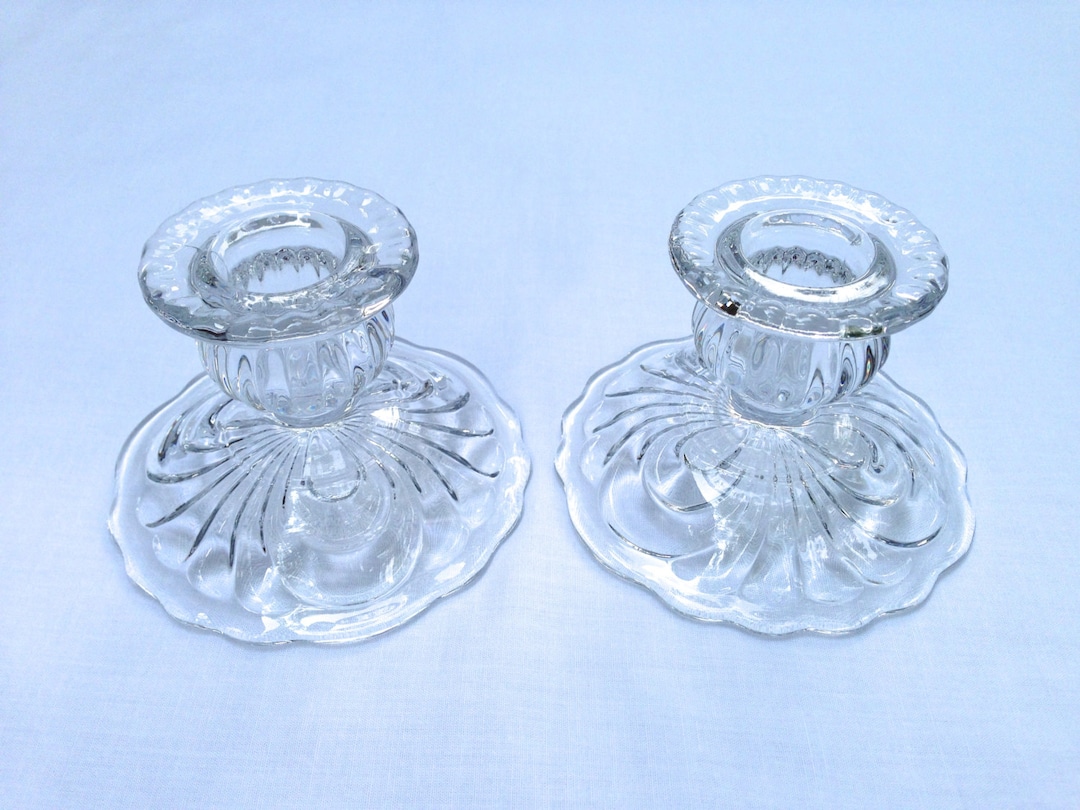 Cambridge Glass Co Caprice Candlesticks - Etsy