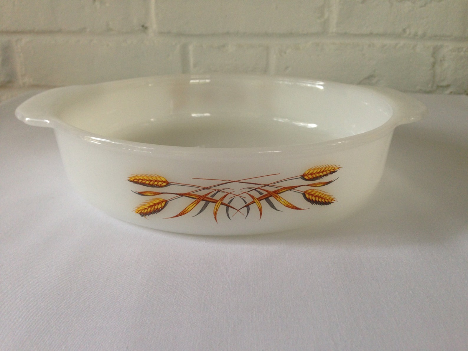 Fire King Wheat Pattern Baking Pan - Etsy