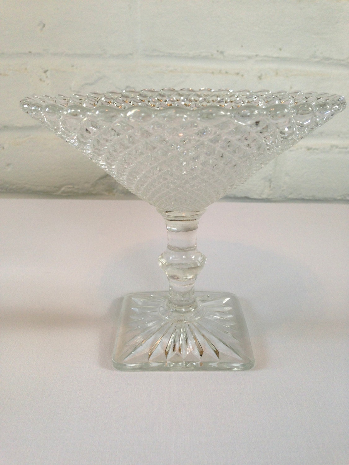 Westmoreland Glass (diamond Pattern) Compotes - Etsy