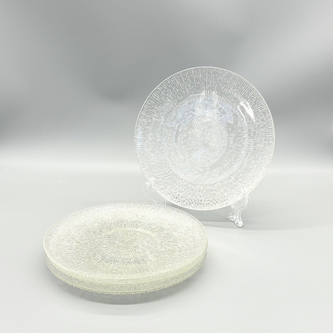 Indiana Glass Crystal Ice Salad Plates - Etsy