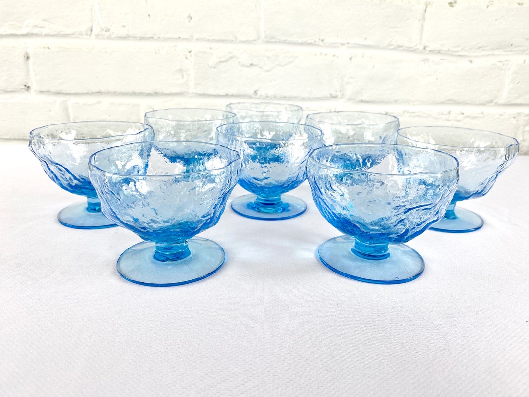 Morgantown Glass Guild Crinkle Pattern Sherbets or Dessert Dishes in ...