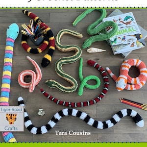 Crochet Snakes- PDF Crochet Ebook With 9 Snake Patterns - Etsy