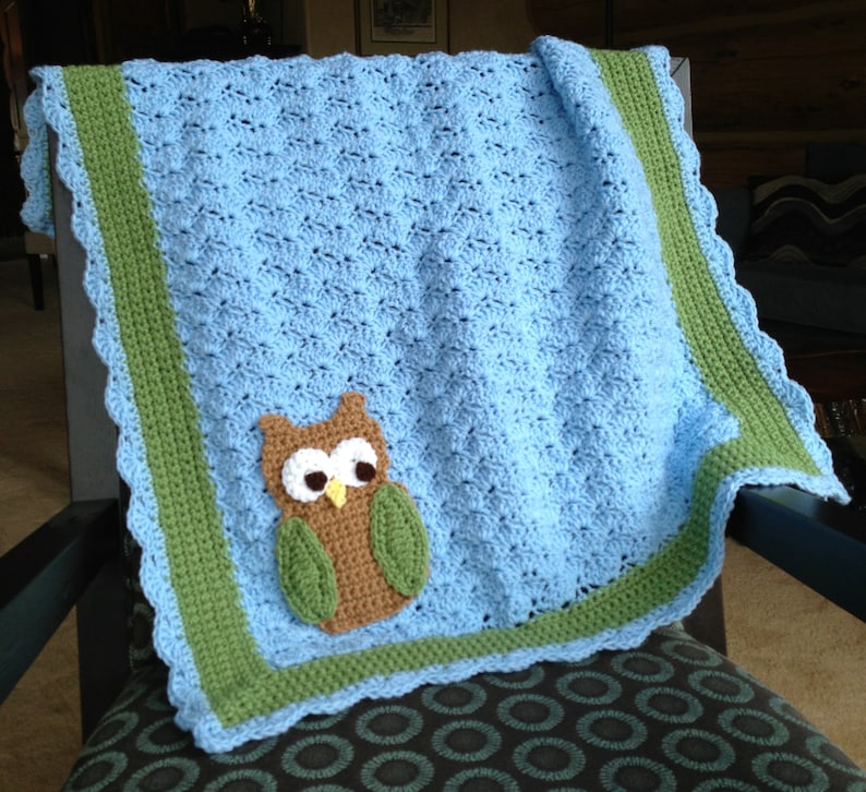 Little Hoot the Owl Crochet Baby Blanket Pattern - Etsy