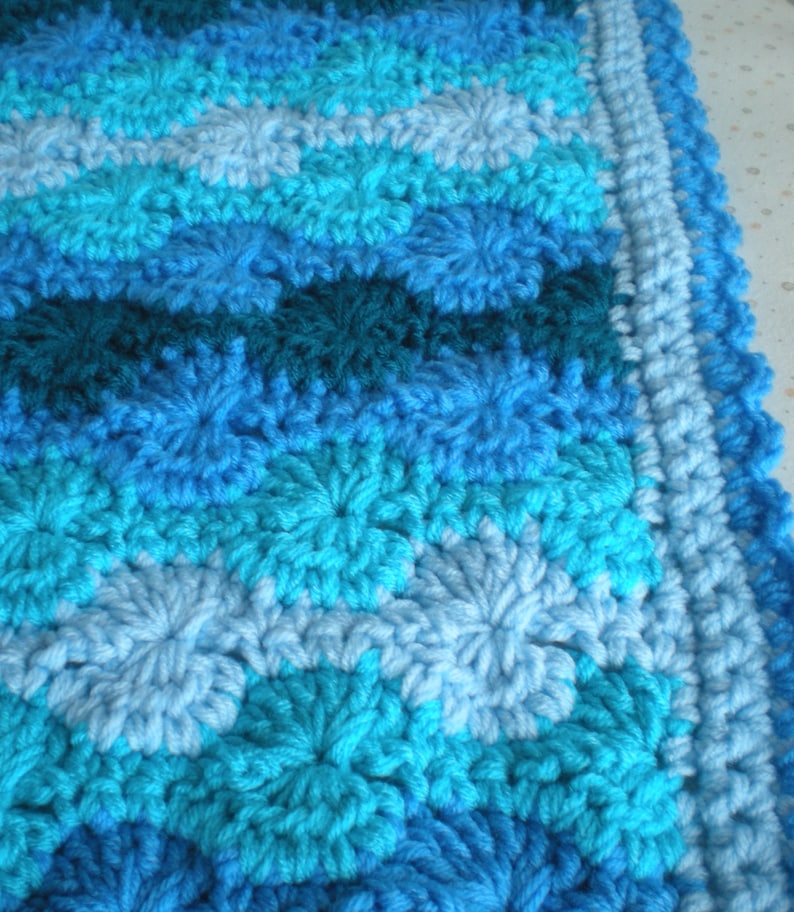 Ocean Waves A Crochet Baby Blanket Pattern - Etsy