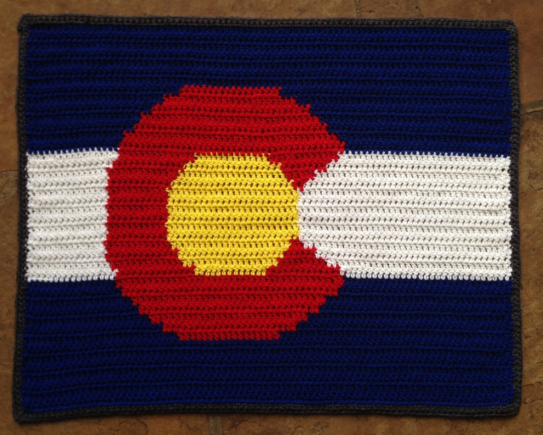 4 Sizes - Colorado Flag Blanket - PDF Crochet Pattern - Etsy