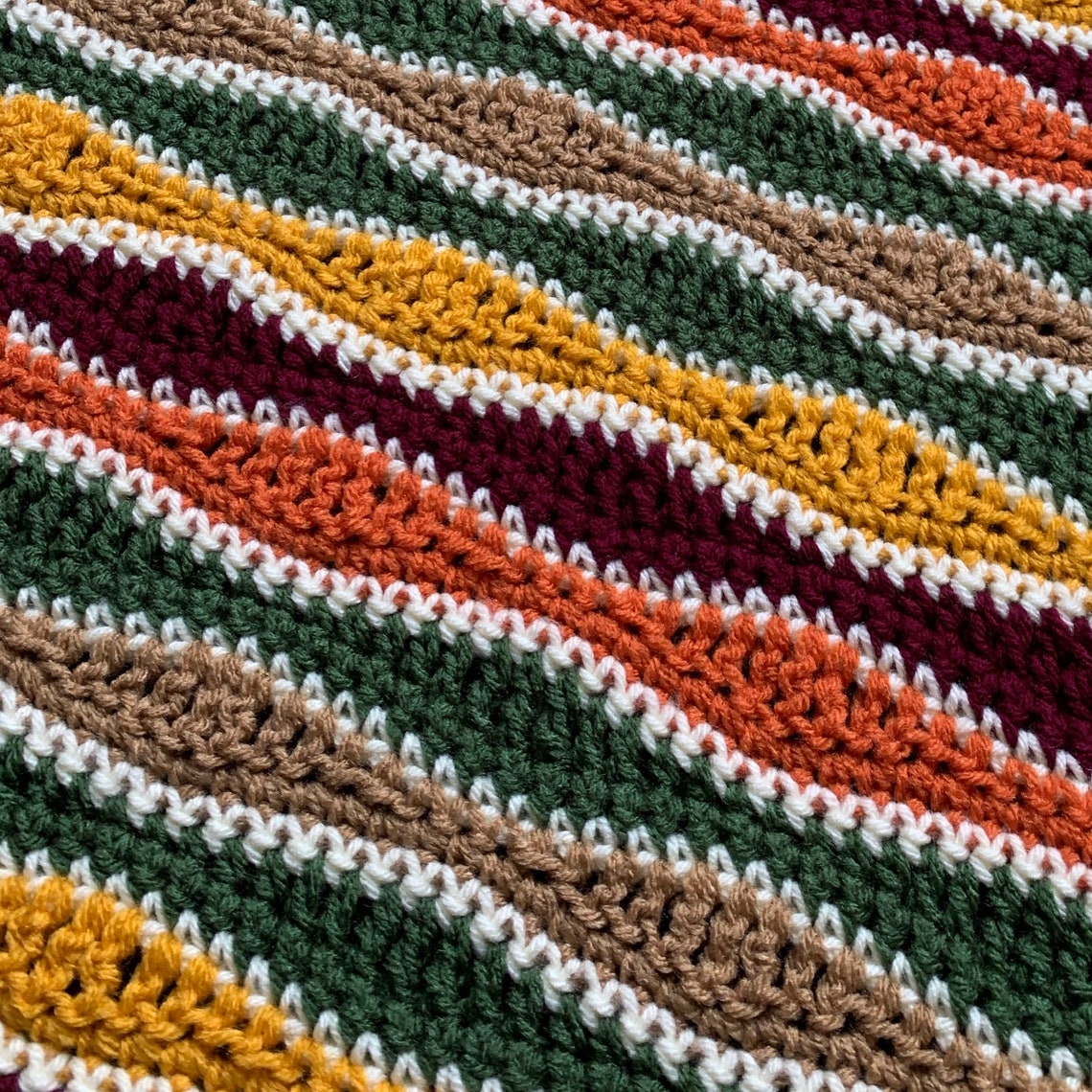 Fall Colors - Crochet Blanket Pattern - Etsy