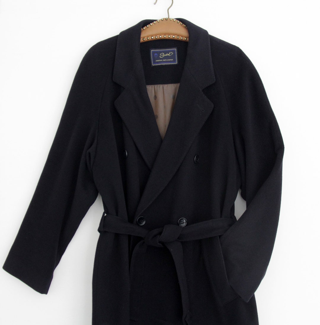 Vintage Men's Coat // Pure Cashmere Wool Coat by Scabal - Etsy