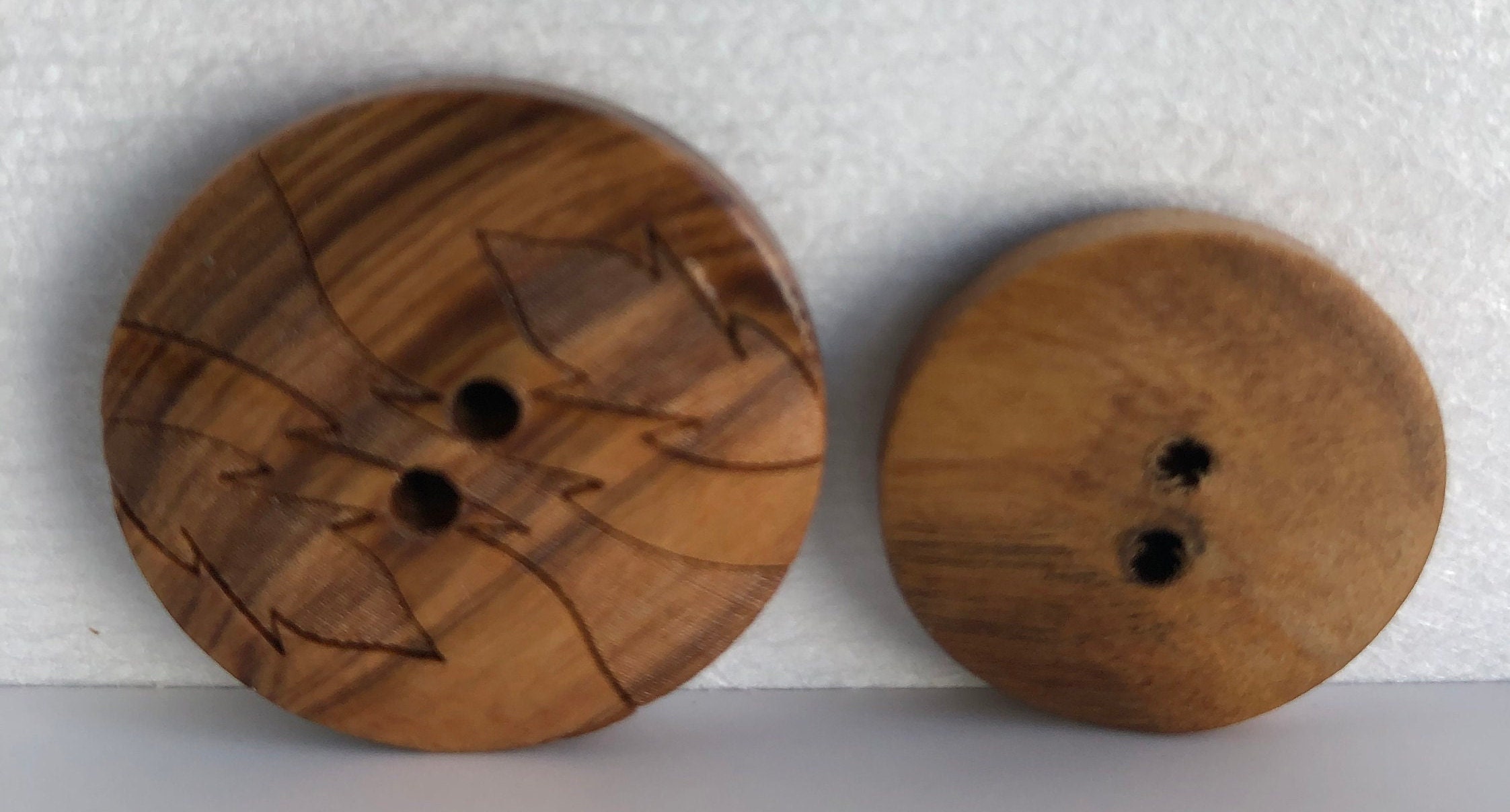 BUTTON Sets: Carved Wooden Buttons, 2 Sizes 7/8 and 1-1 1/8 Inch ...