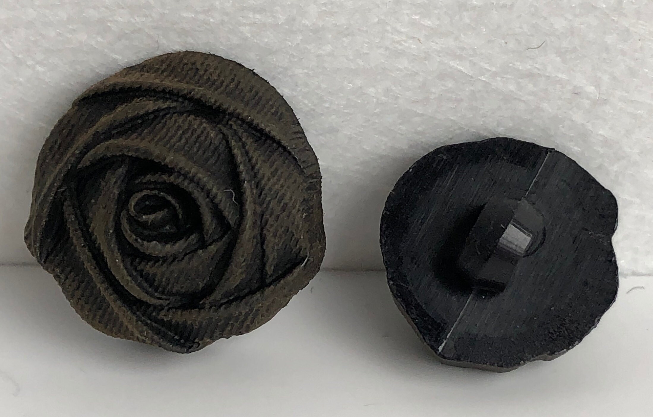 Button Sets: Black Button in Shape of a Rose 1/2 or 5/8 Inch - Etsy