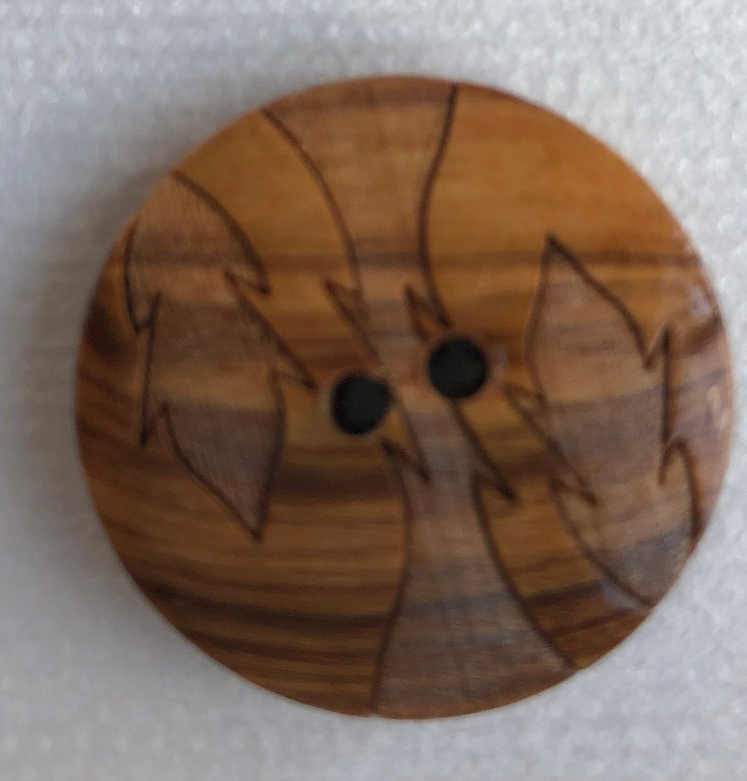 BUTTON Sets: Carved Wooden Buttons, 2 Sizes 7/8 and 1-1 1/8 Inch ...