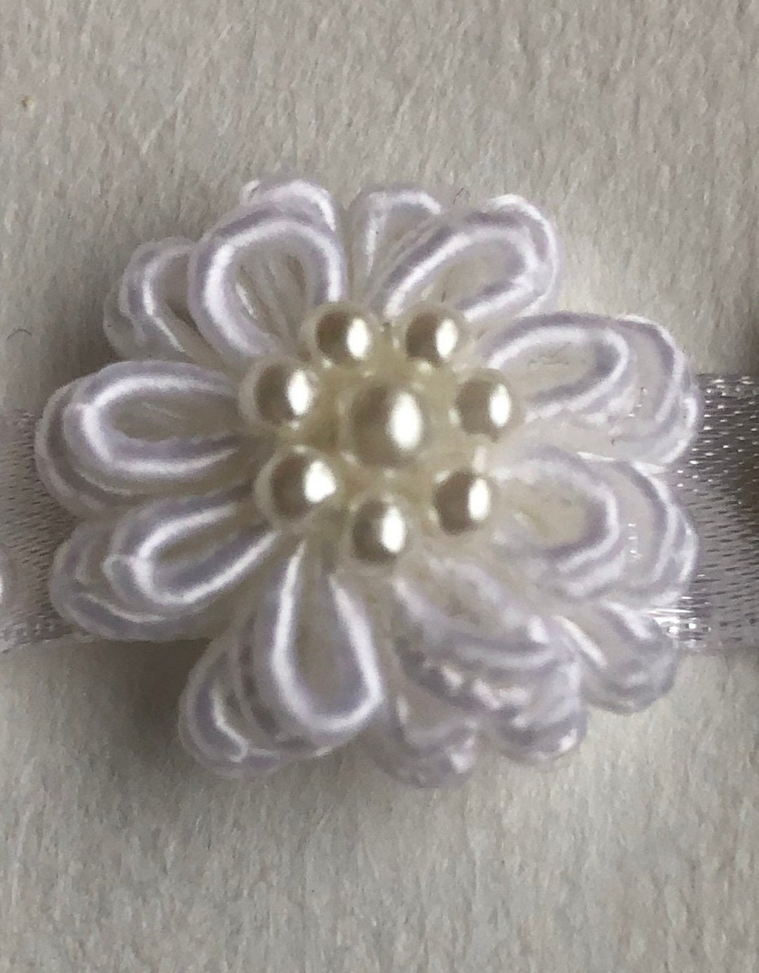 BRIDAL TRIM: Beaded Rosettes in White or off White, 7/8 Inch Across ...