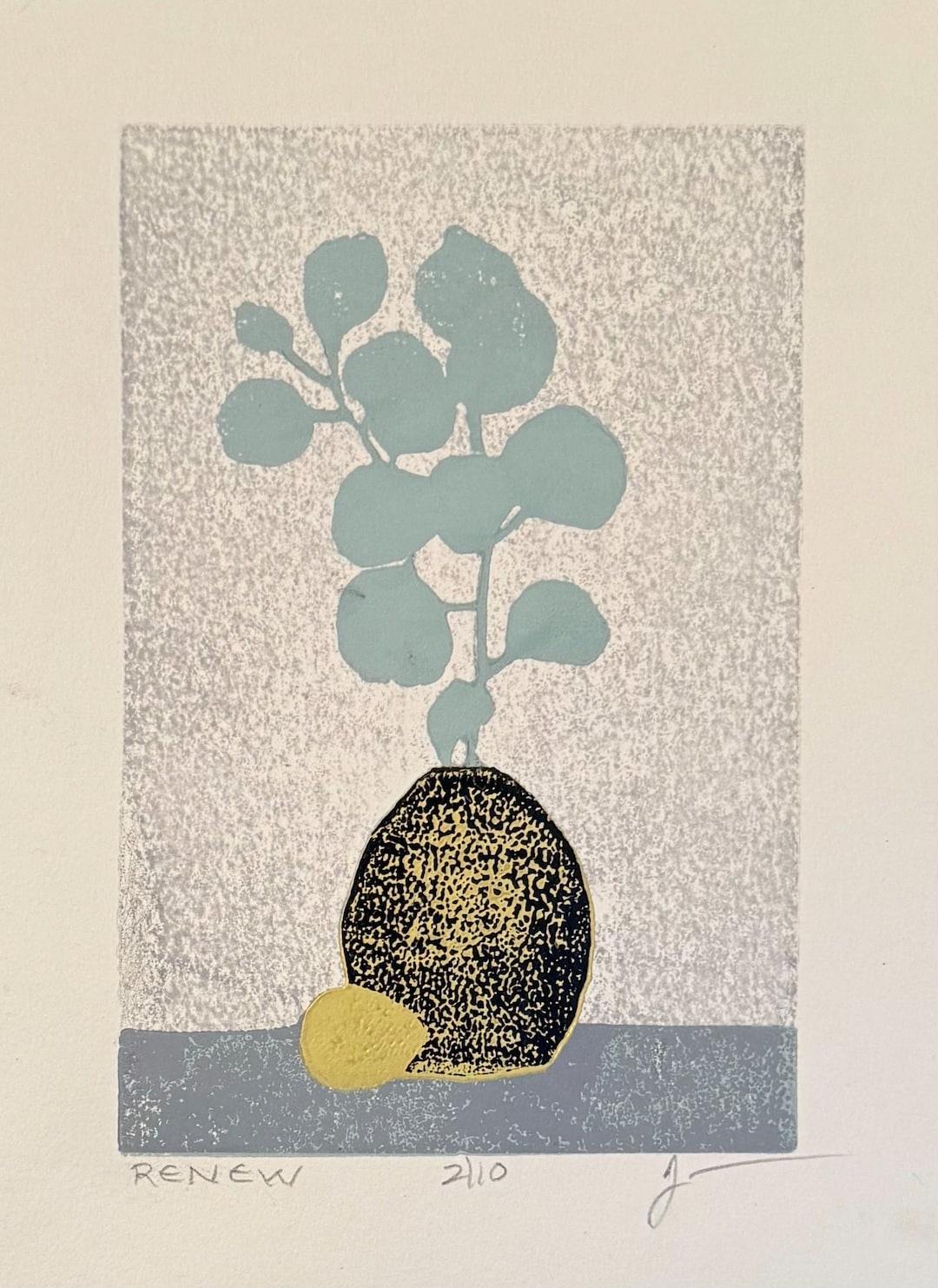 Simple 2 - Original Handprinted Linocut Reduction Print - Etsy