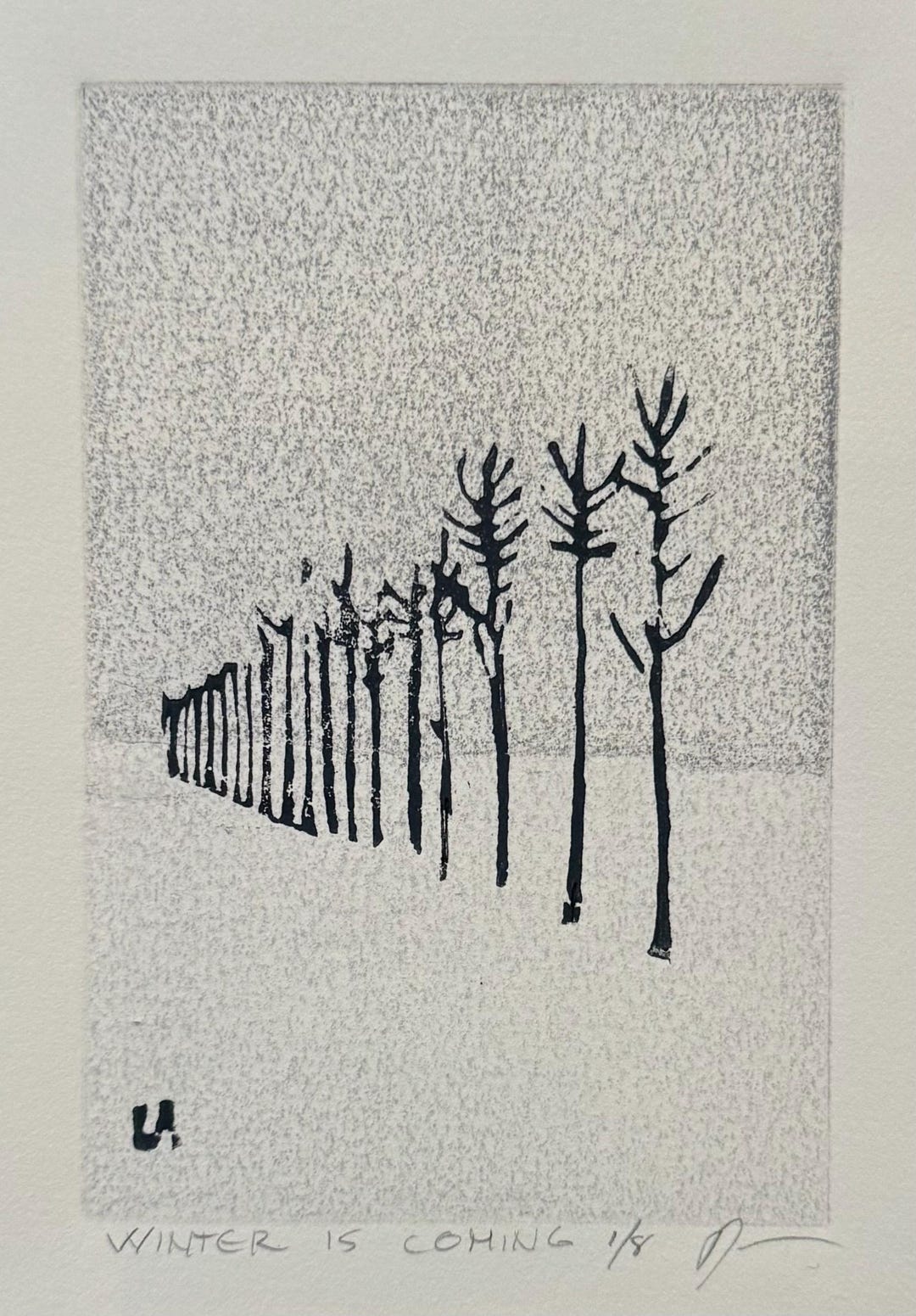 Winter is Coming - Woodblock Print - Etsy