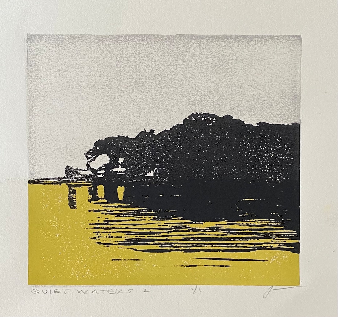 Quiet Waters 2, Original Handprinted Woodblock Print - Etsy