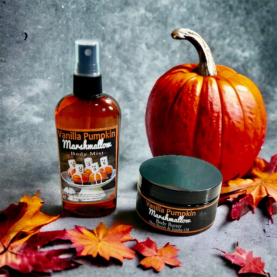 Vanilla Pumpkin Marshmallow Body Butter, Body Cream, Hair Perfume, Body ...